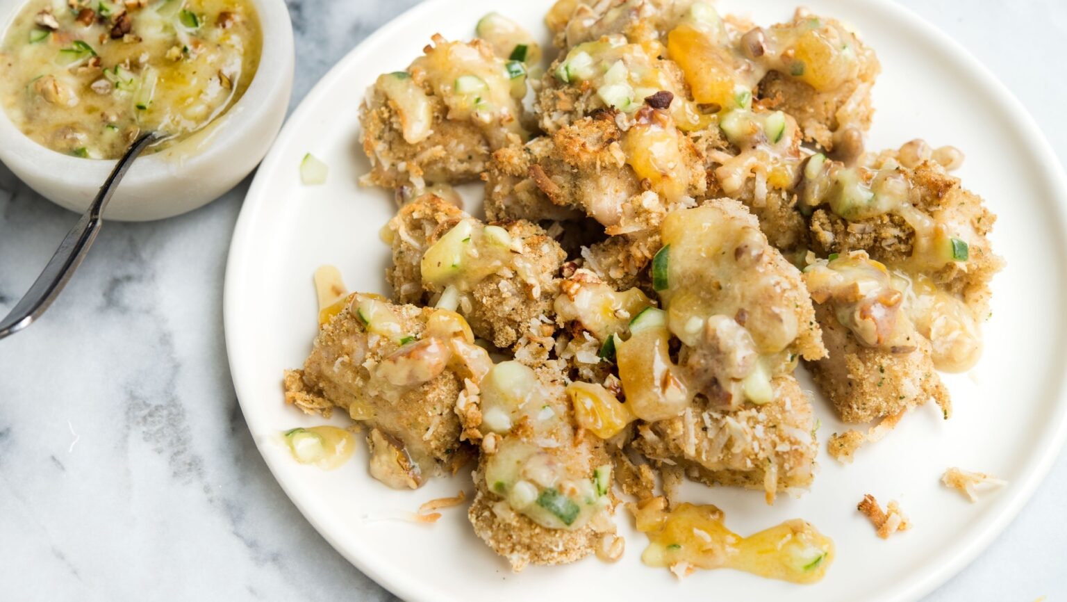 Coconut Breaded Chicken With Fruit Sauce Recipe - What's for Dinner
