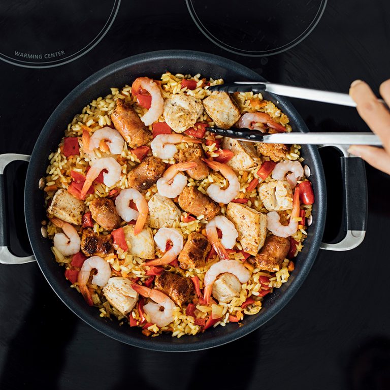 Chicken, Chorizo, & Shrimp Paella Recipe | What’s for Dinner?